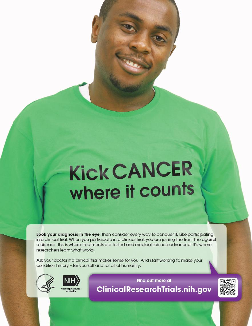 “Kick Cancer Where It Counts.” Poster | National Institutes of Health (NIH)