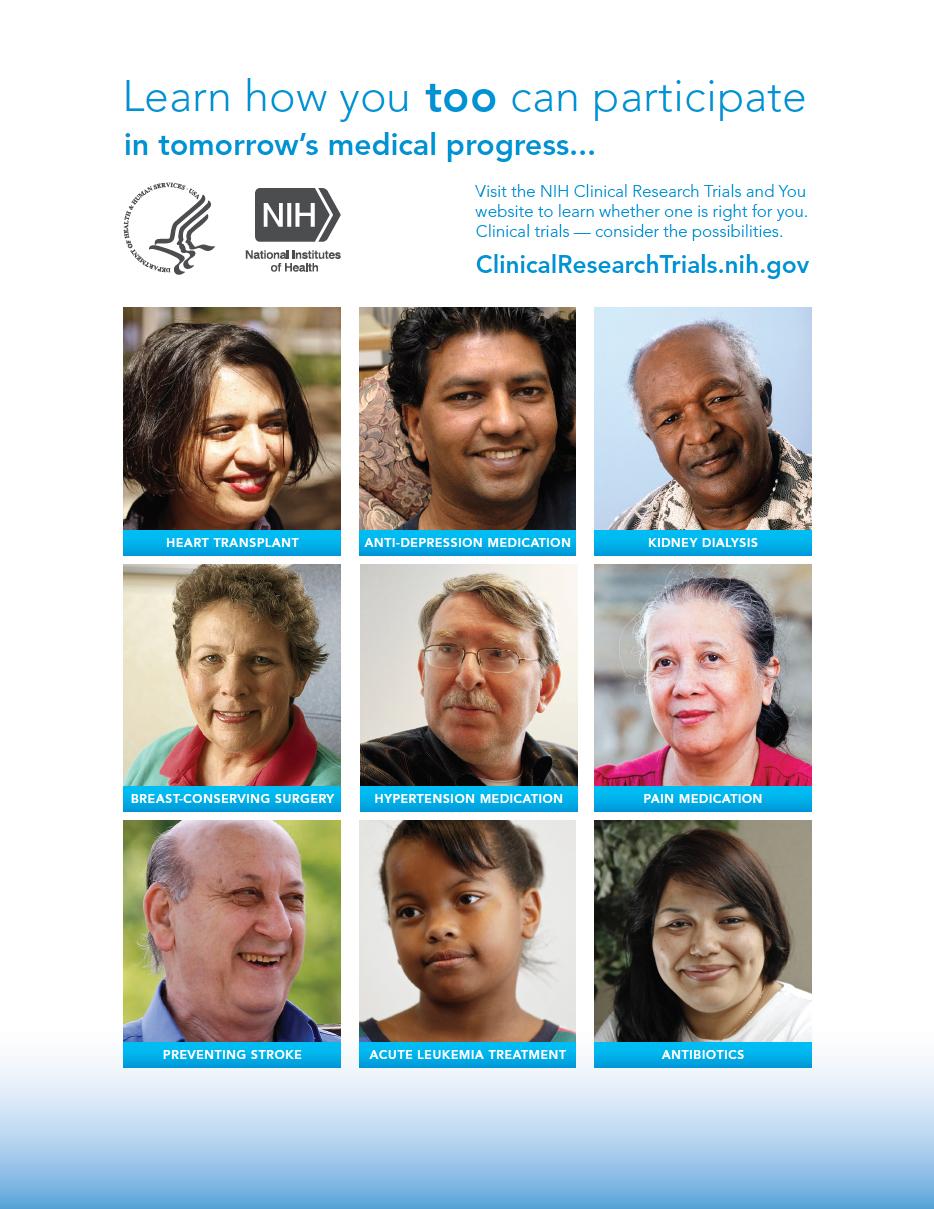 “Learn how you too can participate in tomorrow’s medical progress ...